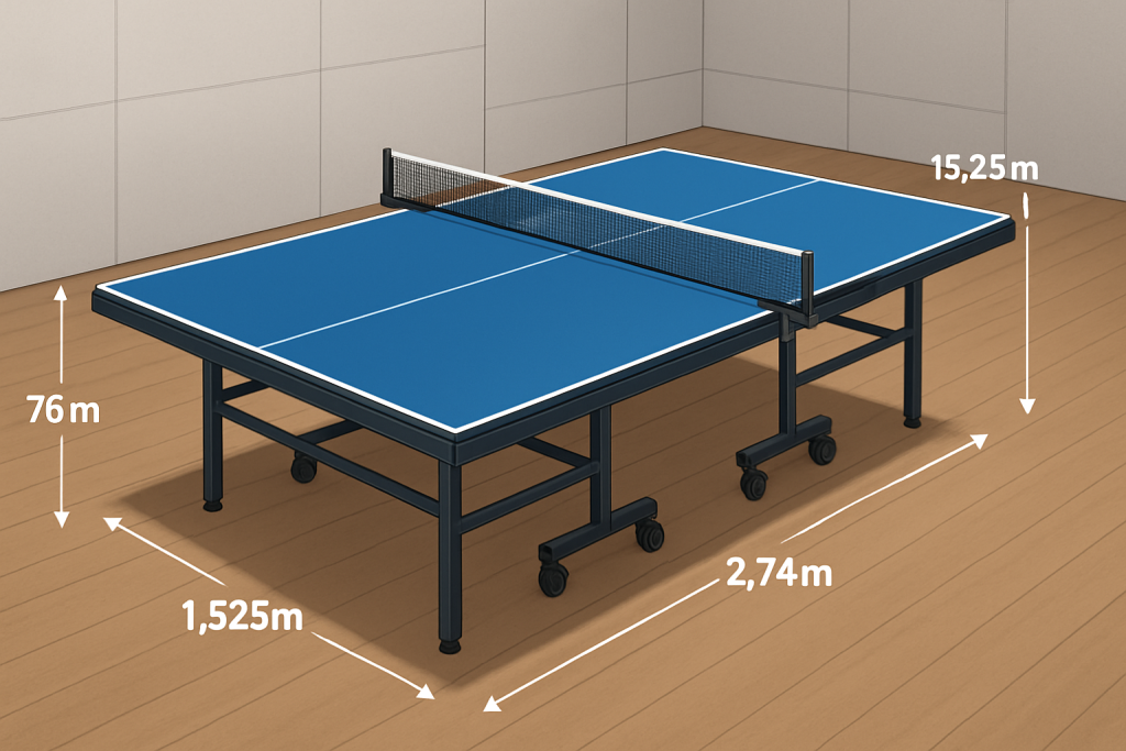 Table de ping-pong : respectez les dimensions pour un jeu optimal